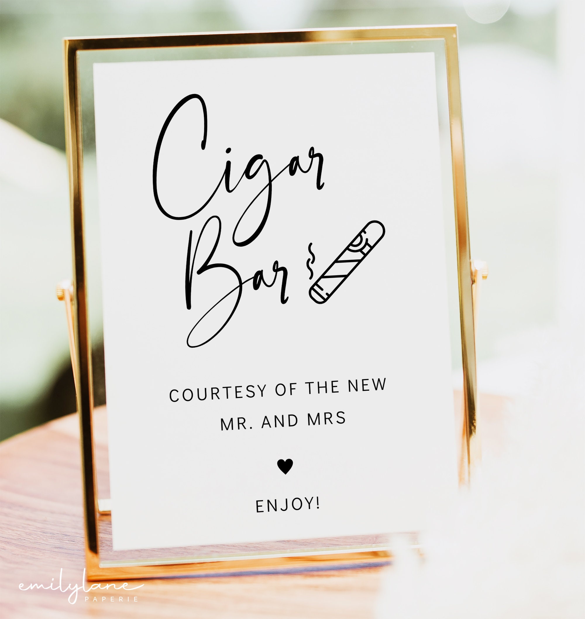 Cigar Bar Sign Modern Minimalist Cigar Bar Sign Printable | Etsy