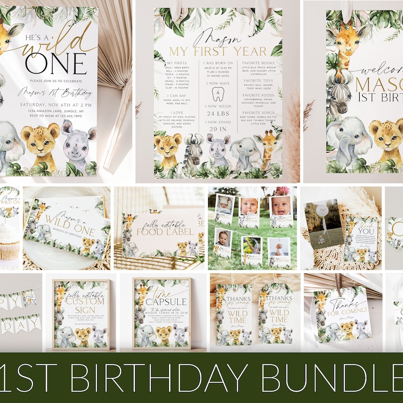 Wild One Printables - Etsy