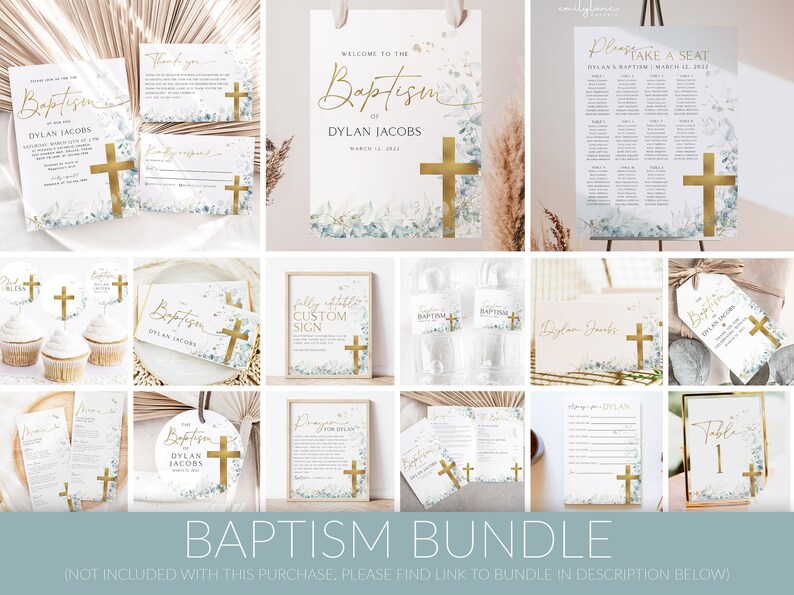Baptism Programs Printable Christening Program Template - Etsy