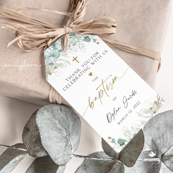 Baptism Tag - Etsy