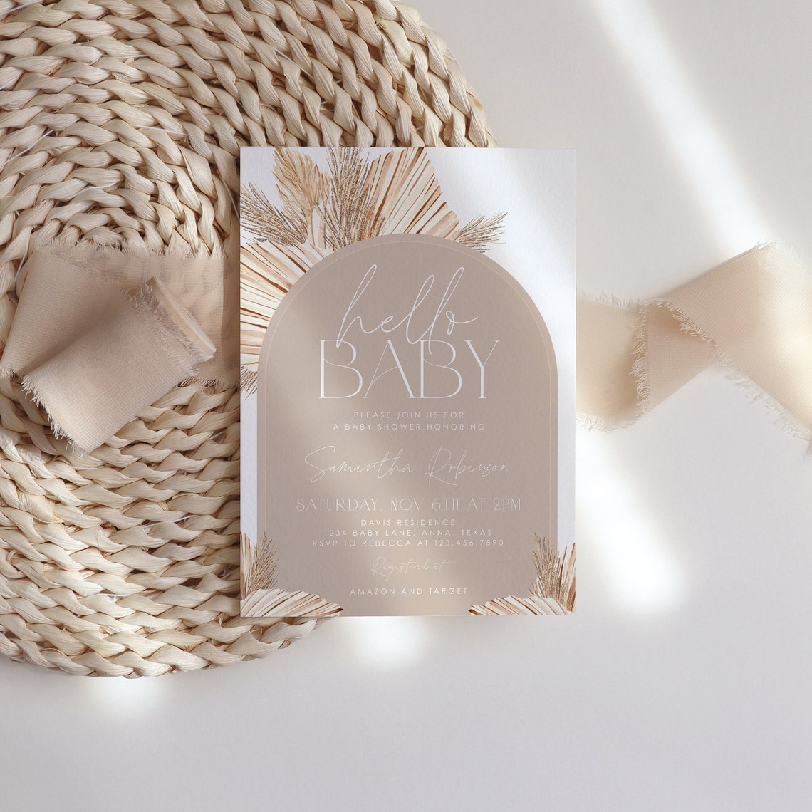 Boho Baby Shower Invitation Baby Shower Invite Gender - Etsy