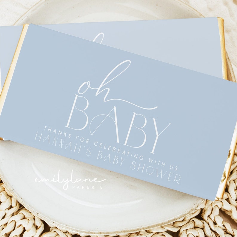 Blue Boho Chocolate Bar Wrapper Minimal Candy Bar Wrapper - Etsy