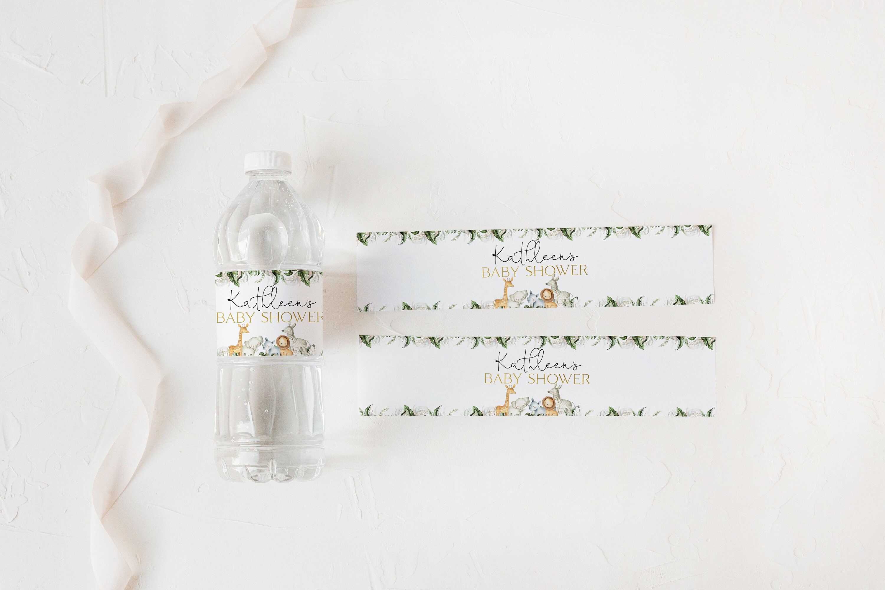 Jungle Water Bottle Label Safari Baby Shower Water Label | Etsy