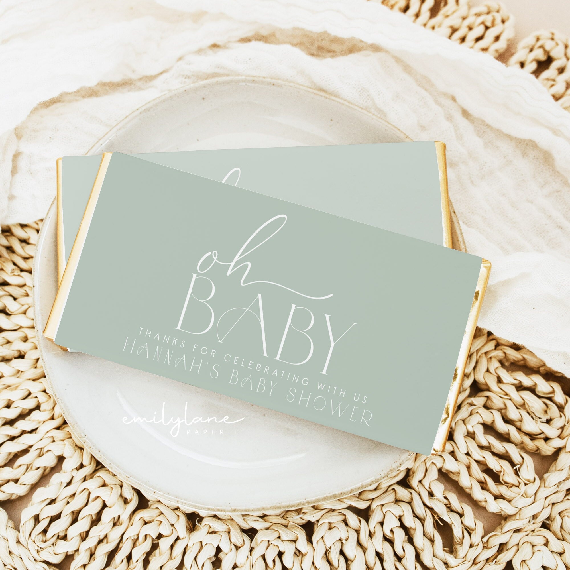 Sage Green Chocolate Bar Wrapper Minimal Candy Bar Wrapper - Etsy