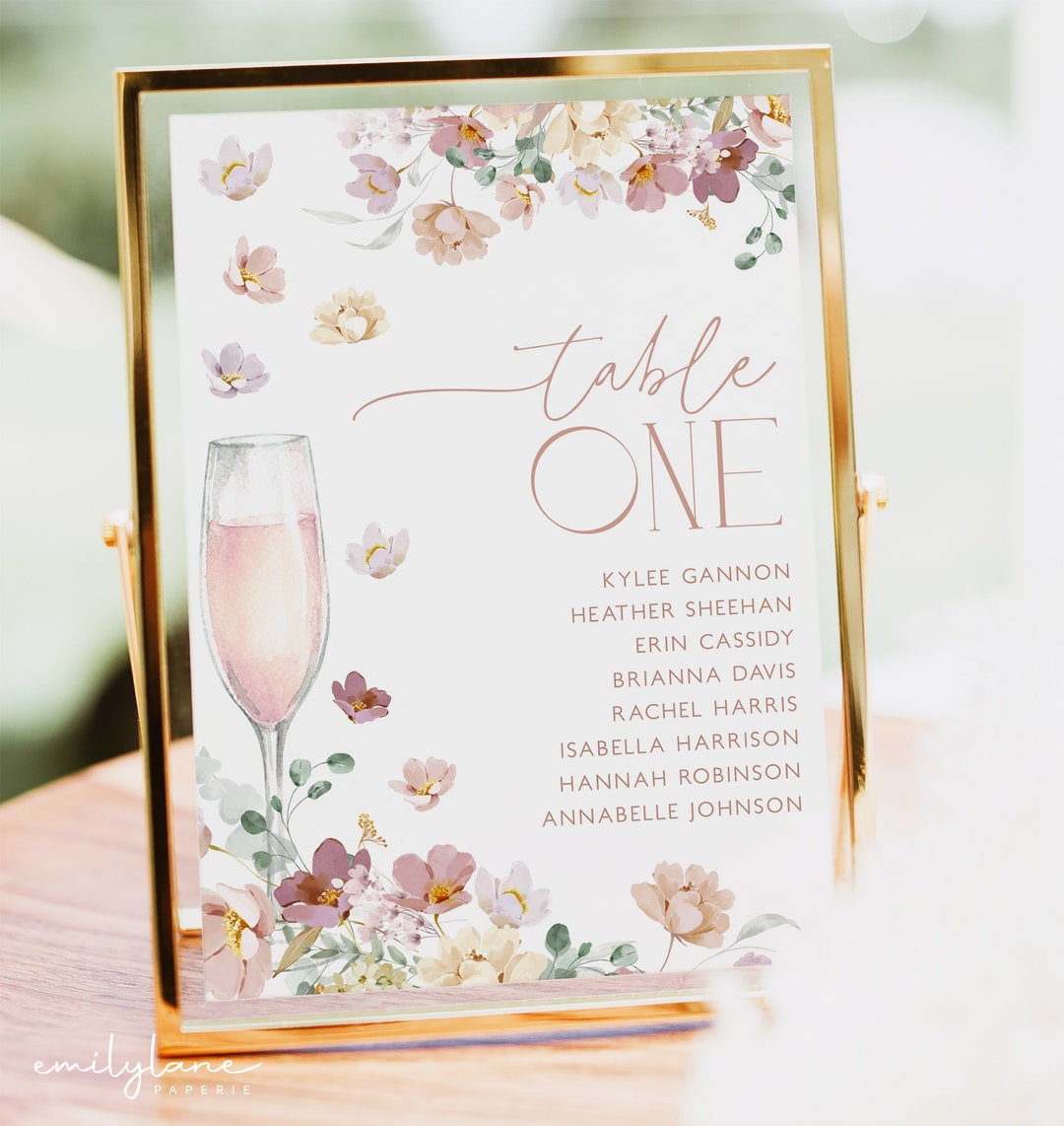 Spring Floral Table Numbers, Pink Bridal Shower Table Numbers ...