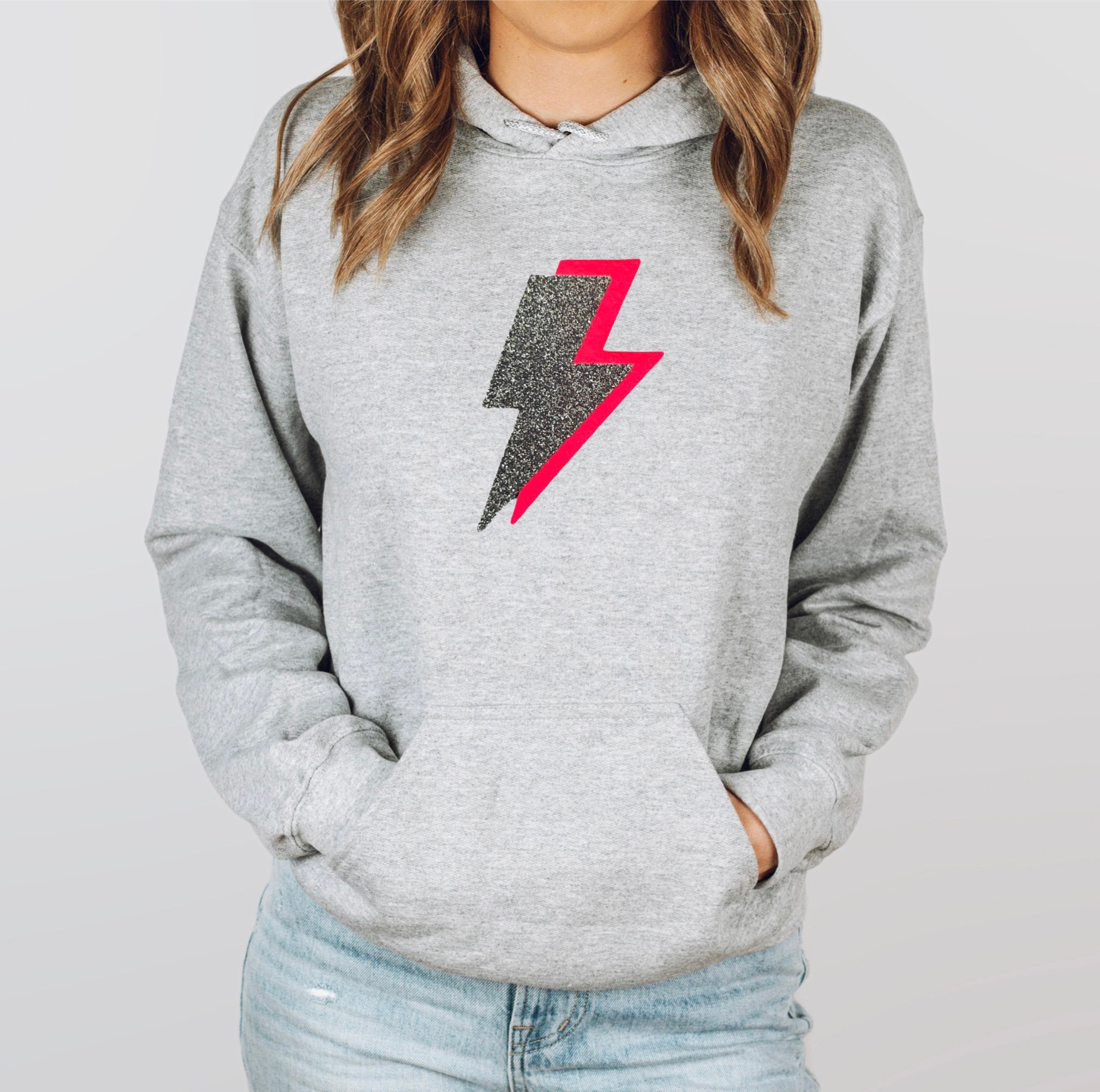Lightning Bolt Hoodie, Flash Hoodie, Neon Lightning Bolt, Glitter ...