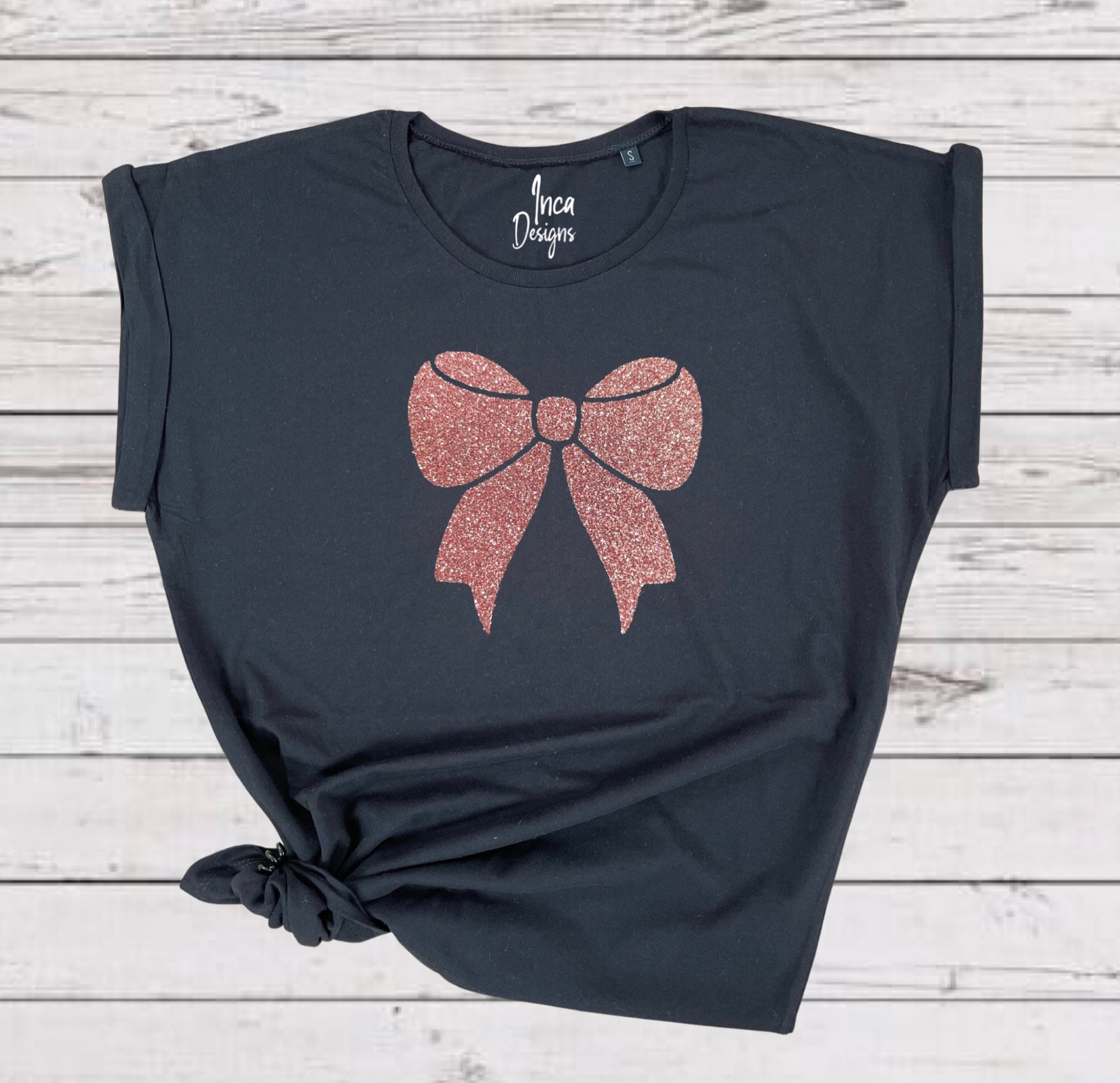 Bow Shirt, Glitter Bow Top, Pretty Tshirts, Cute Tops, Graphic Tee ...