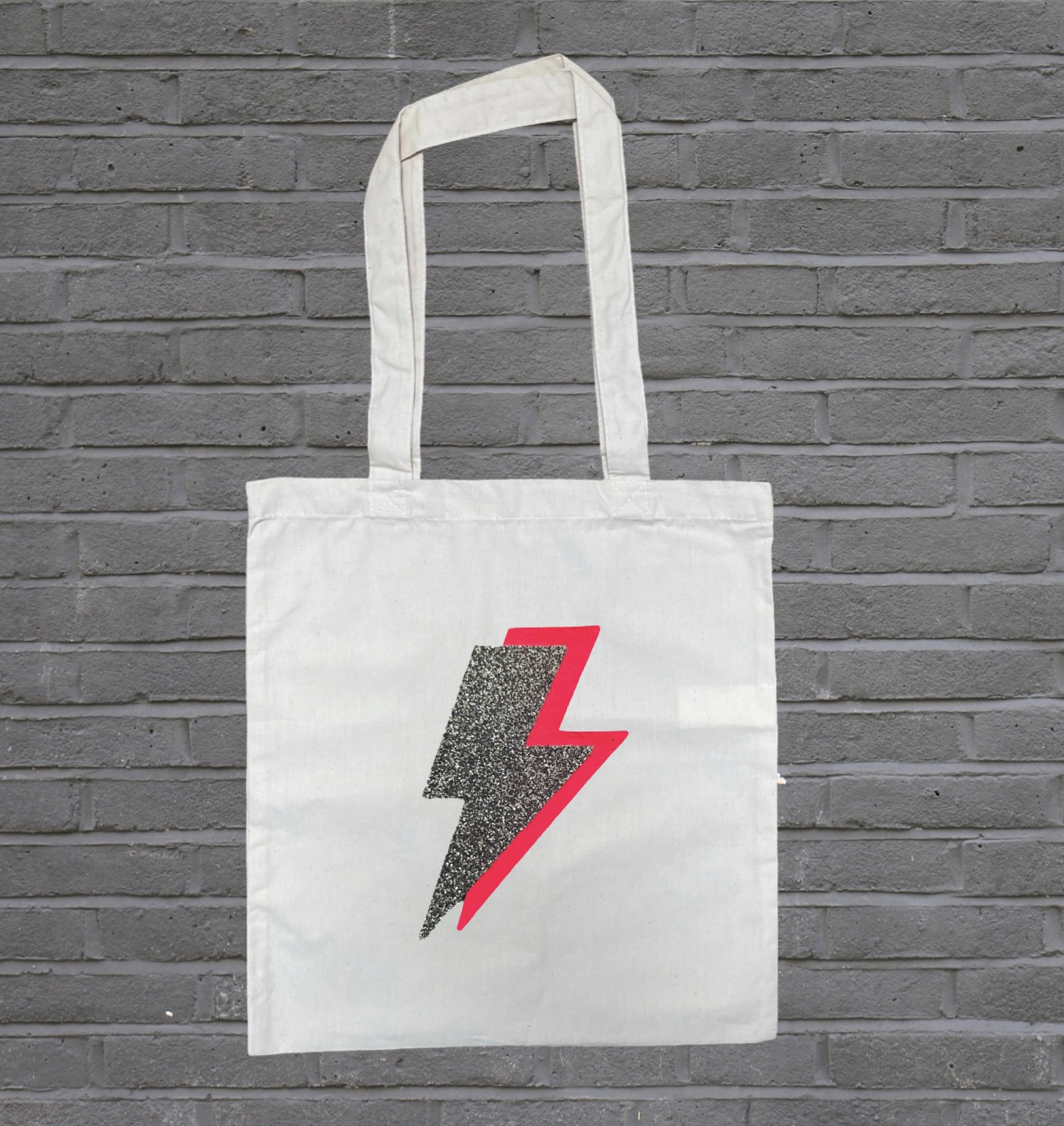 Neon Lightning Bolt Lightning Bolt Bag Glitter Tote Bag - Etsy UK