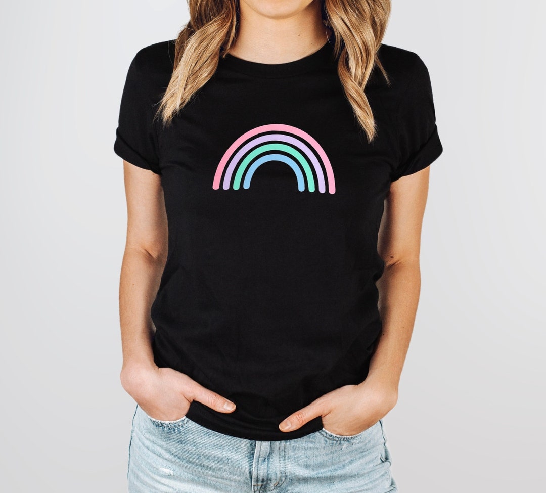 Pastel Rainbow, Rainbow Tshirt, Rainbow Top, Women's Tops, Womens ...