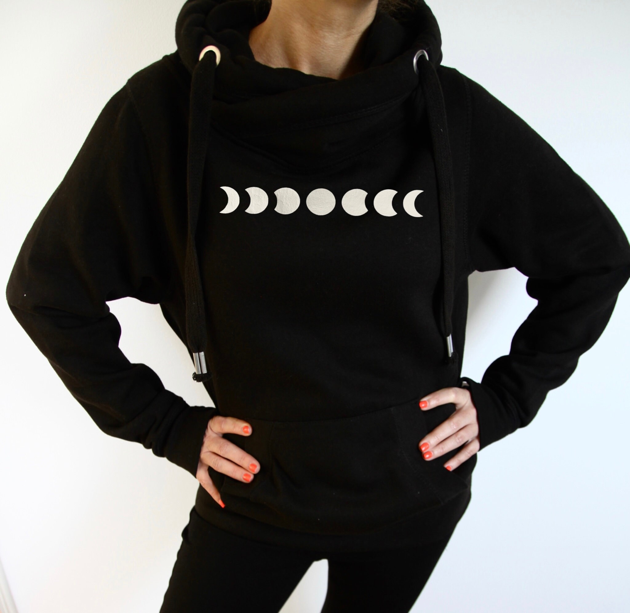 Phases of the Moon Hoodie Spiritual Clothing Lunar Phases - Etsy