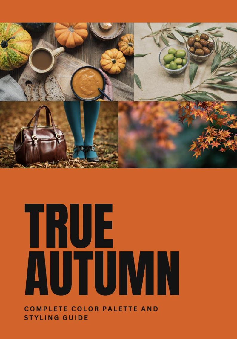 True Autumn Color Analysis Client Guide | Canva Template for ...