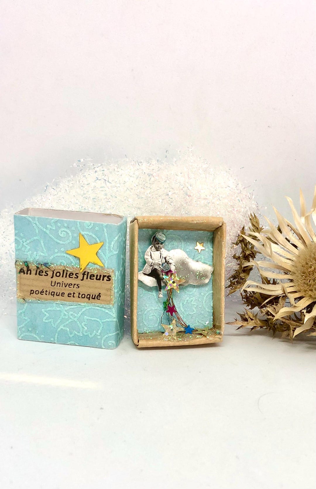 3d Collage to Place or Hang Miniature Diorama Sower of Shooting Stars ...