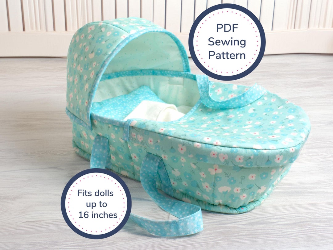 Baby Doll Bassinet PDF Sewing Pattern, Fits Dolls up to 16 Inches. the ...