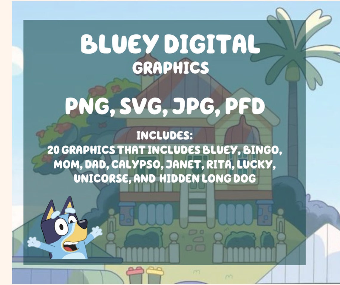 Bluey Show Bluey and Bingo Dance Mode PNG Bluey Download Bundle - Etsy ...