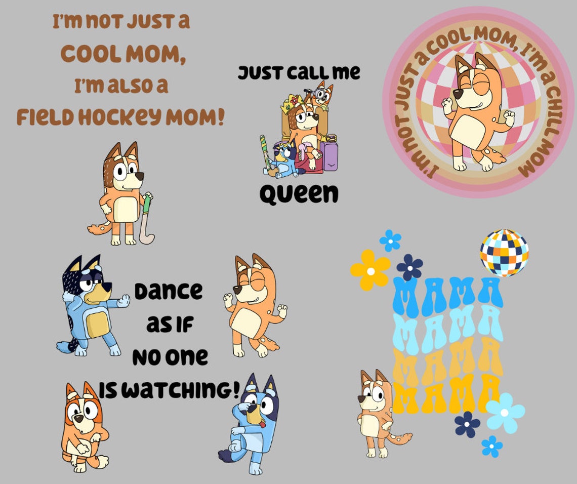 Bluey Show Bluey and Bingo Dance Mode PNG Bluey Download Bundle - Etsy ...