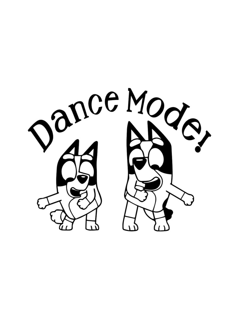 Bluey Show Bluey and Bingo Dance Mode PNG Bluey Download Bundle - Etsy