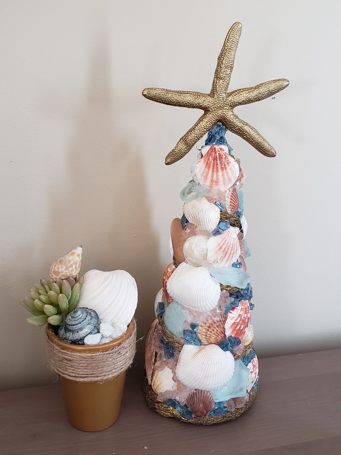 Seashell tree coastal christmas tree shell christmas tree | Etsy