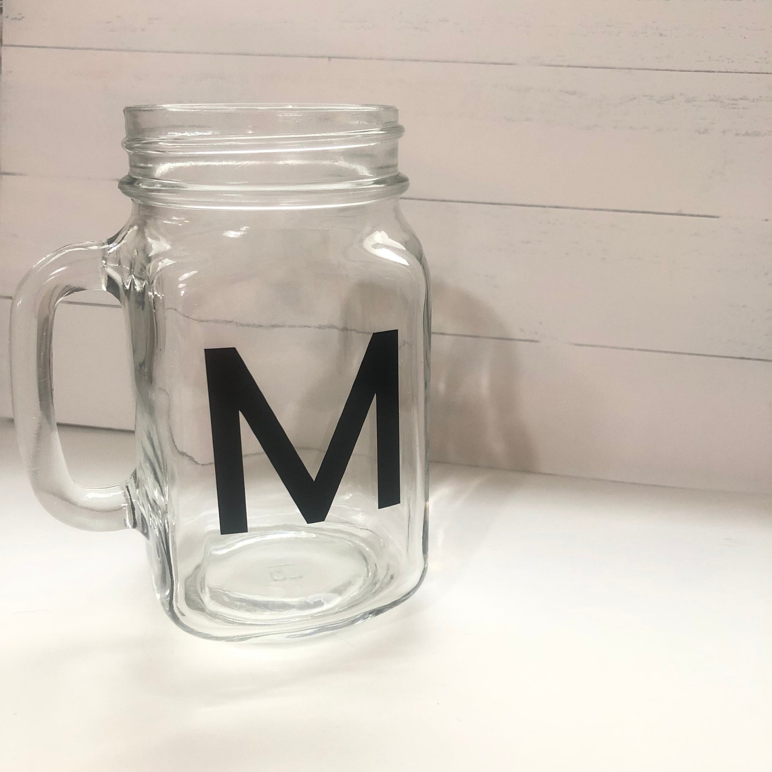 Personalized Mason Jar Mug, Custom Glass Coffee Mug, Coffee Lover Mug ...
