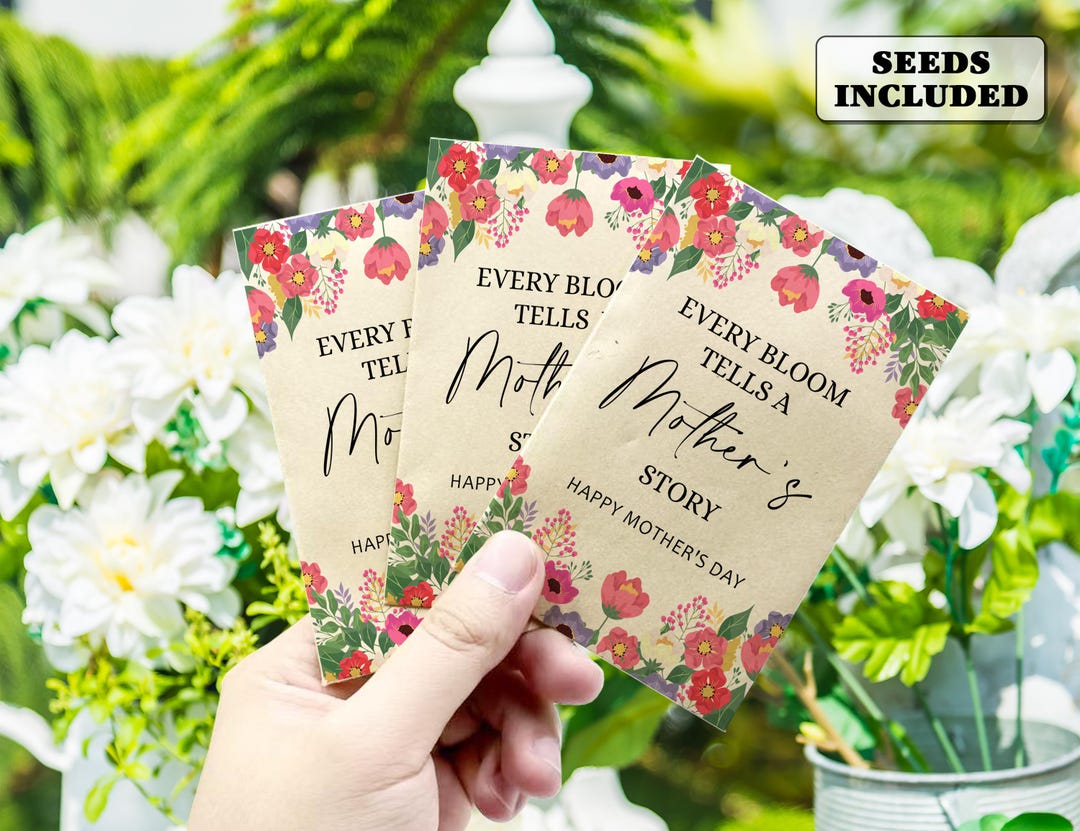 Mother's Day Wildflower Seed Packet With Mixed Seeds, Custom Flower ...