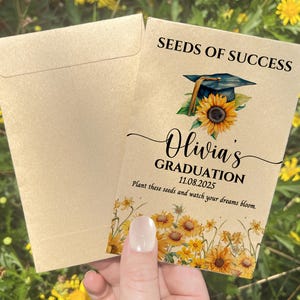 Personalized Graduation Seed Packets With Wildflower Seeds Included ...