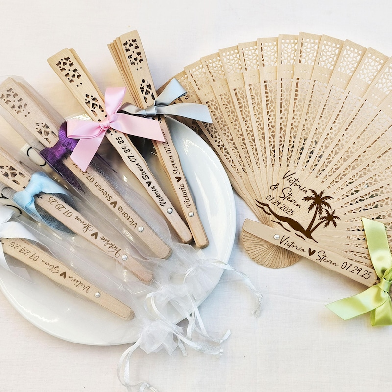 Wedding Fans for Guests - Etsy