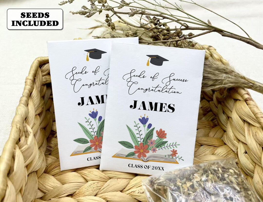 Wildflower Graduation Seed Packets/seeds of Success Graduation ...