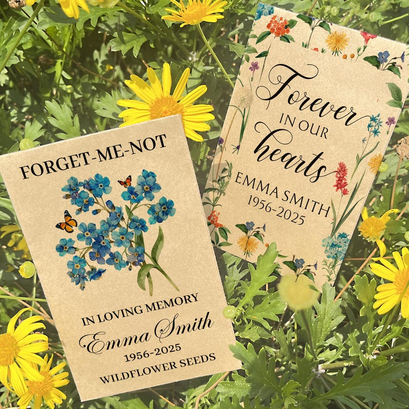 Memorial Seed Packet - Etsy