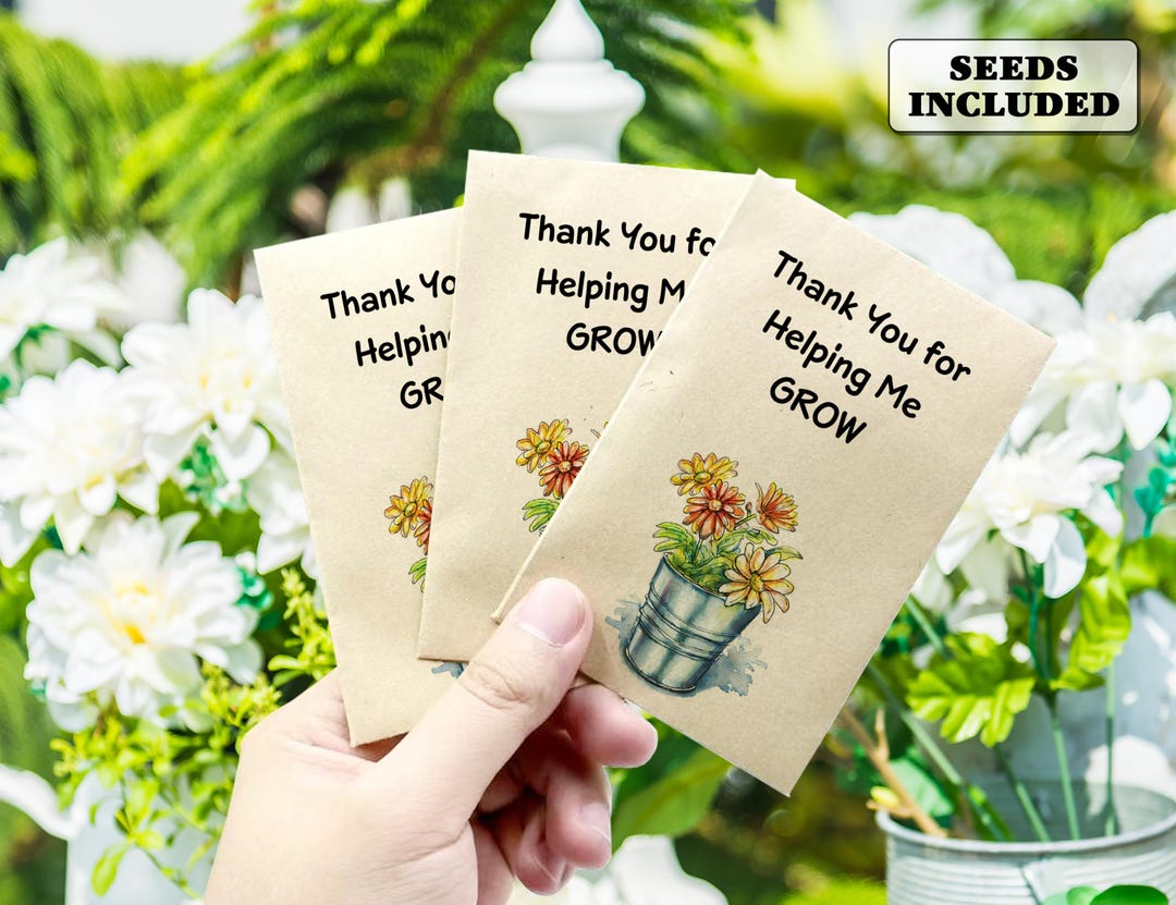 Personalized Thank You Seed Packets/gratitude Favors Wildflower Seed ...