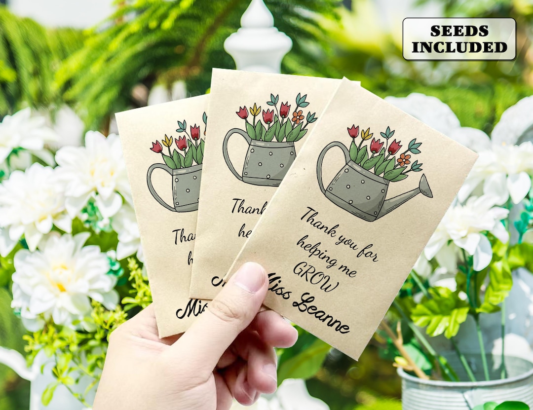 Thank You Seed Packet Favors/thank You for Helping Me Grow/appreciation ...
