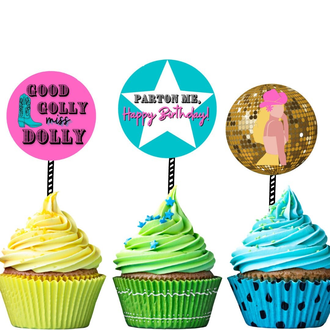 Dolly Parton Themed Printable Cupcake Toppers - Etsy