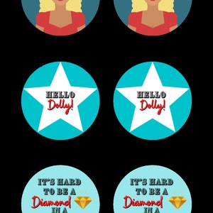 Dolly Parton Themed Printable Cupcake Toppers - Etsy