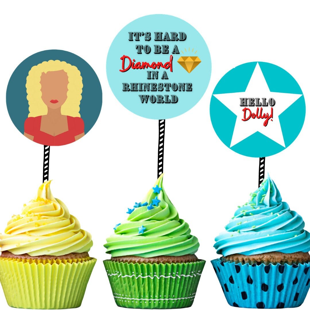Dolly Parton Themed Printable Cupcake Toppers - Etsy
