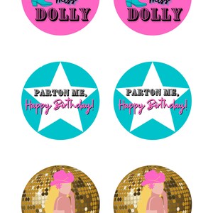 Dolly Parton Themed Printable Cupcake Toppers - Etsy