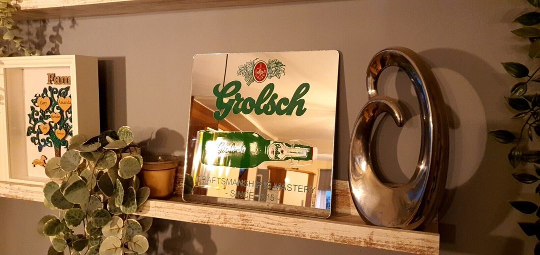Vintage Style, Mirrored, Grolsch Beer Wall Sign With Pint, Bar ...