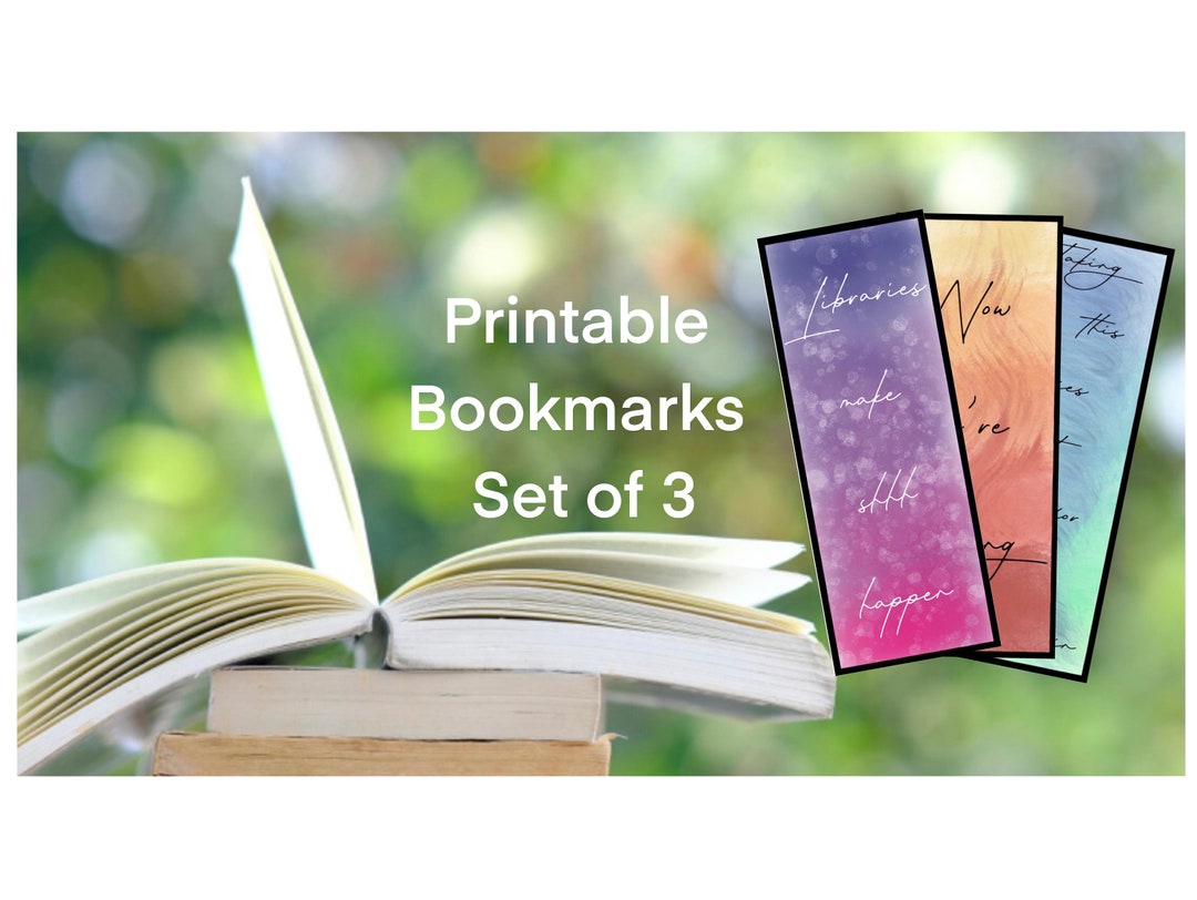 Printable Bookmarks, Cute Puns About Reading, Painted, Artistic ...