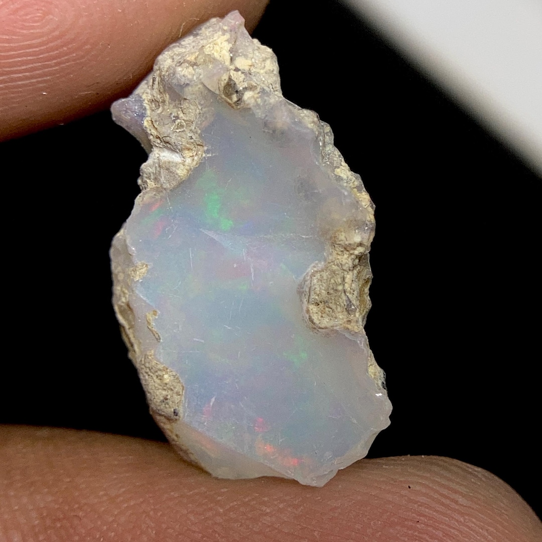 Natural Australian Opal Rough 6.7ct Raw Crystal With Vibrant Play of ...
