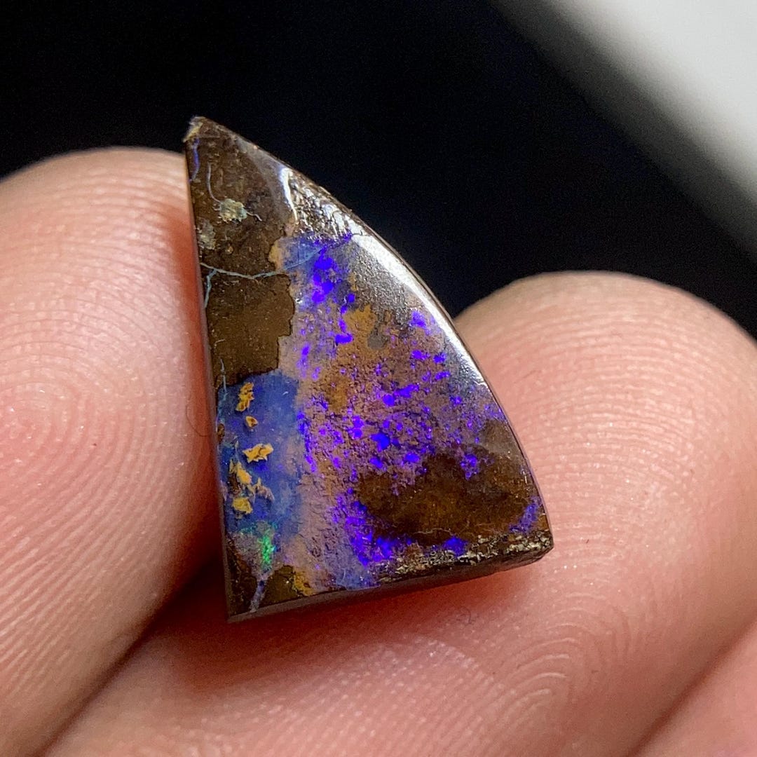 Rare Bright Flash Fire Boulder Opal 14 X 19 X 3MM , 3.3ct Their High ...