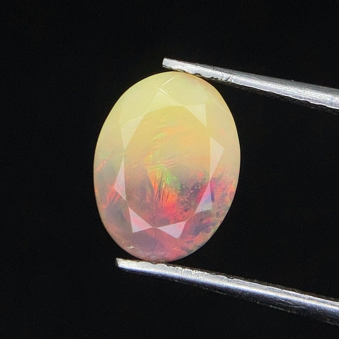 Welo Fire Opal Cabochon, Candy Opal Black, 2.1ct (11 X 8 X 5MM) - Etsy