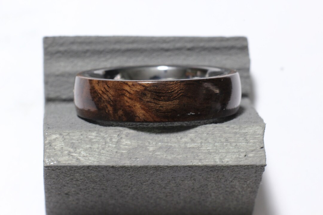 6mm Walnut Burl Bentwood Ring, Walnut Bentwood Ring, Wood Ring, Wood ...