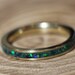 8mm Wide Glowing Green Opal Inlay Ring - Etsy