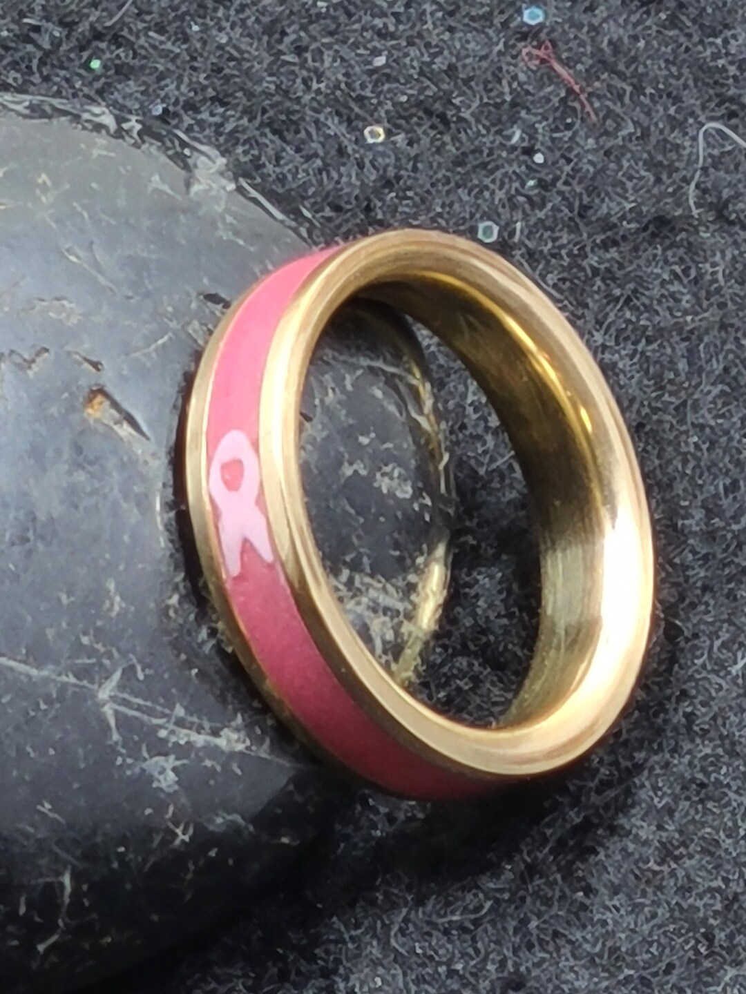 Breast Cancer Ring Handmade Hot Pink Opal Jewelry Breast Awareness Glow ...