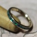8mm Wide Glowing Green Opal Inlay Ring - Etsy