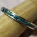 8mm Wide Glowing Green Opal Inlay Ring - Etsy