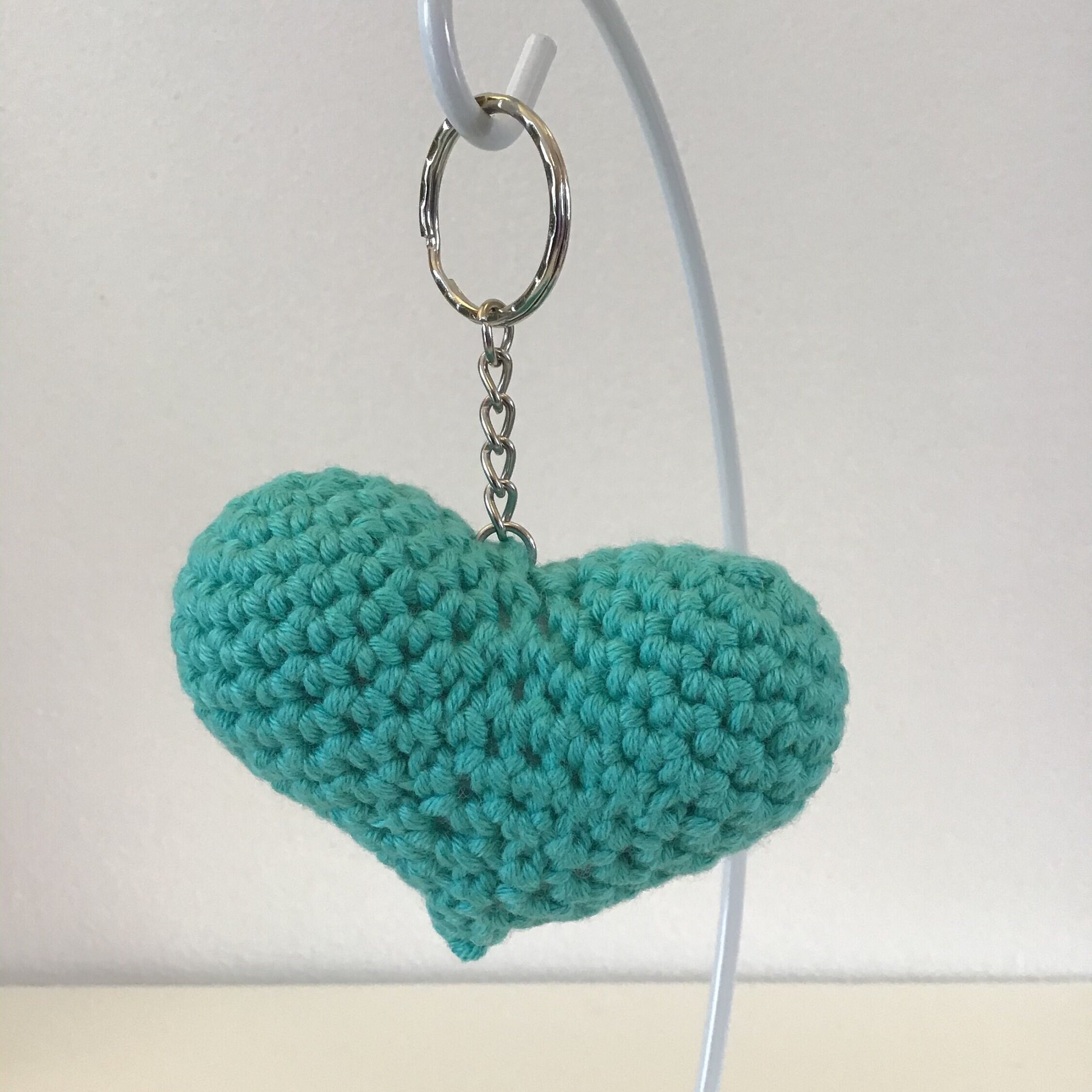 Hand Crochet Heart Key Ring/bag Charm. Gift for Her Him - Etsy UK
