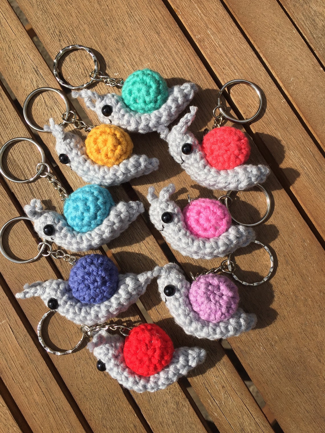 Hand Crochet Cute Snail Key Ring/bag Charm. Gift for Her Him - Etsy UK