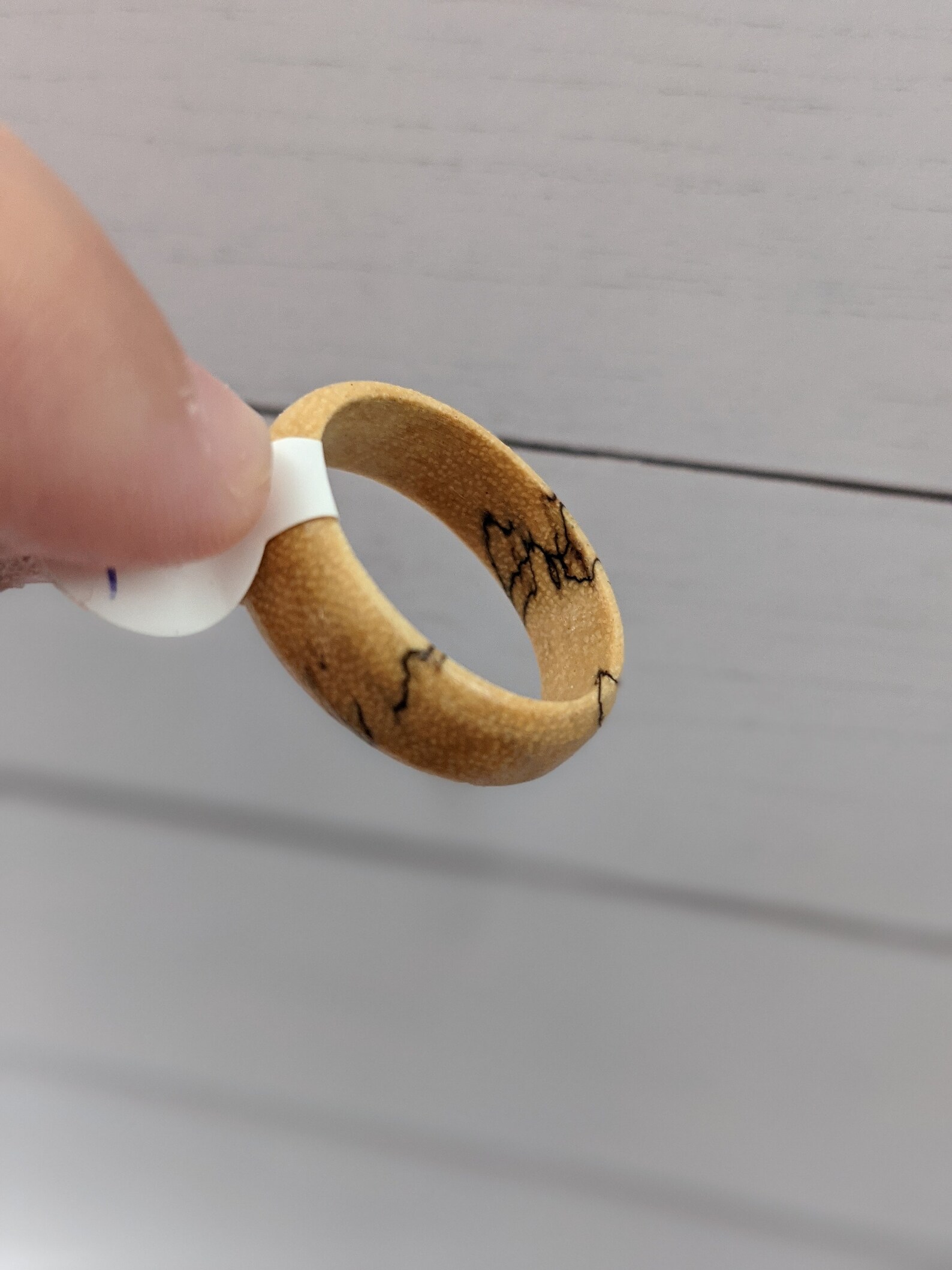 Solid Tamarind spalted Wood Ring - Etsy