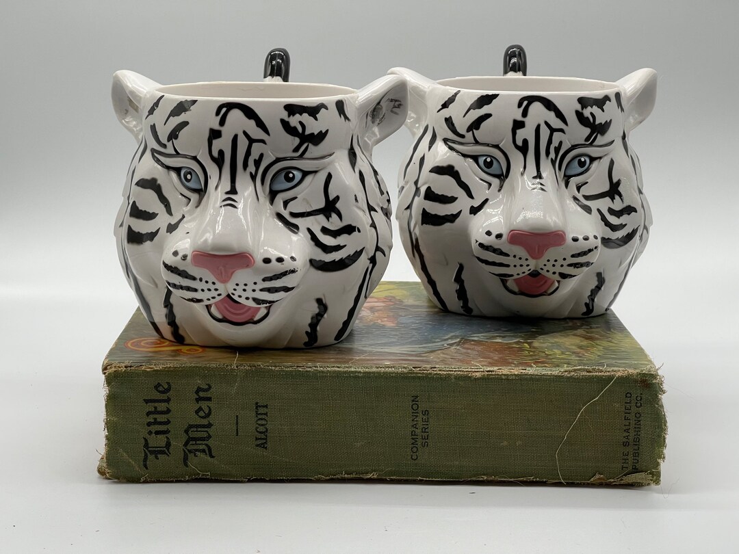 Greatest Show on Earth Kitchy Tiger Mugs X2 - Etsy