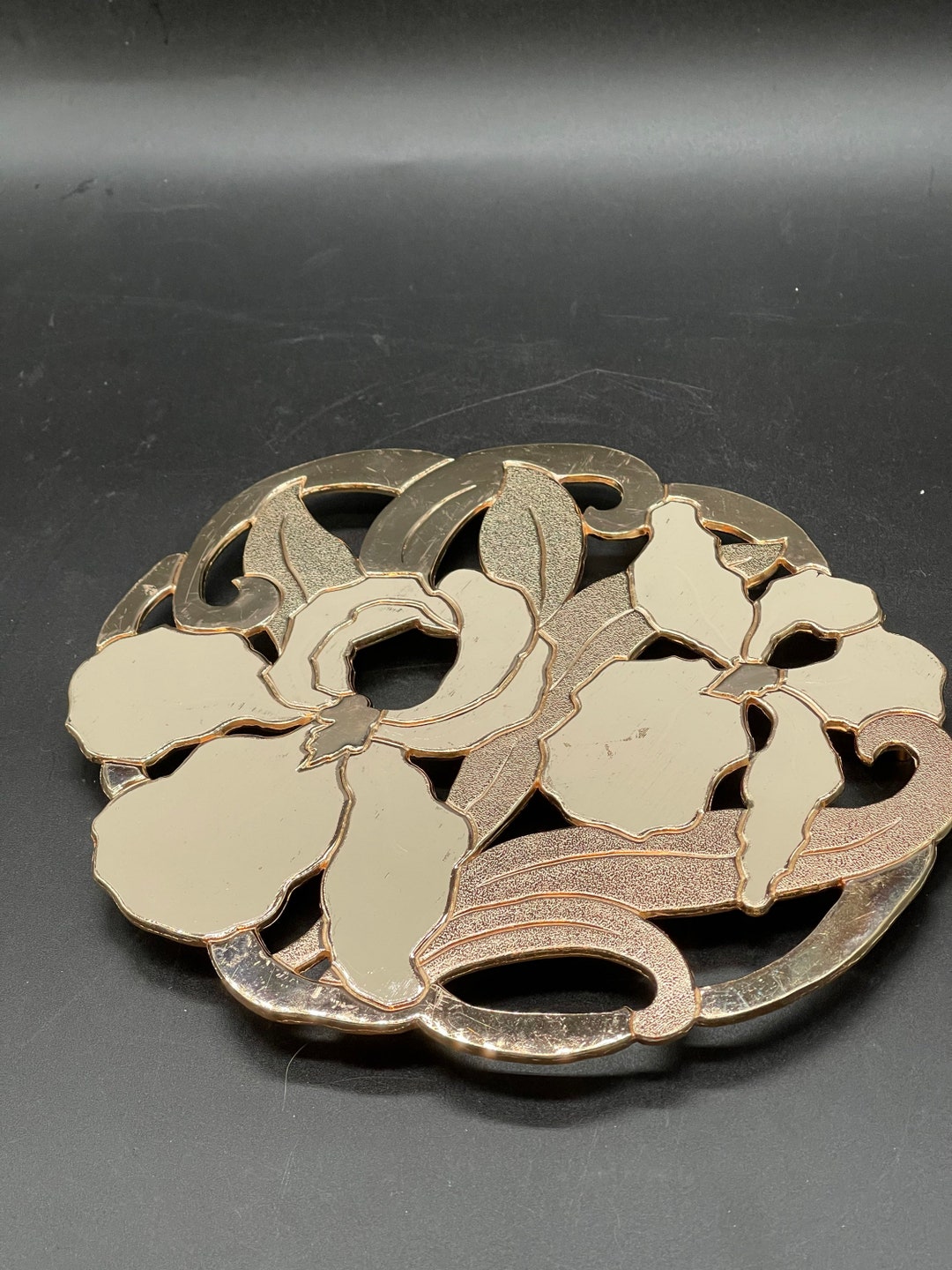 Metal Iris Trivet Wall Decor - Etsy