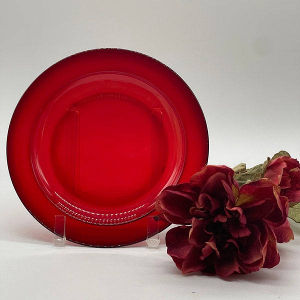 Ruby Red Plates - Etsy