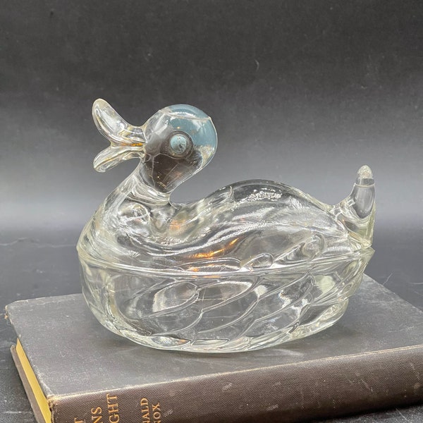 Clear Glass Duck - Etsy